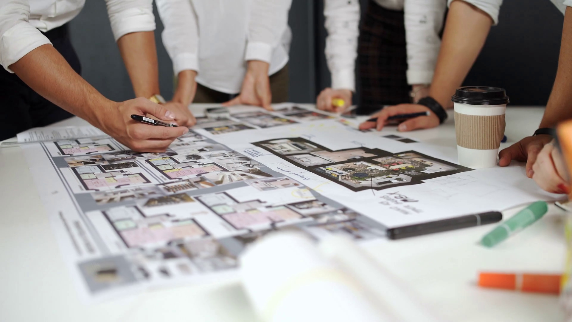 cooperation-corporate-achievement-planning-design-draw-teamwork-concept ...